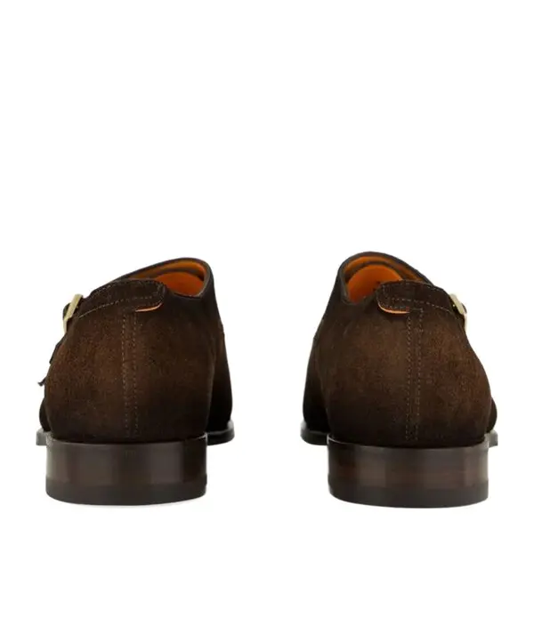 Santoni Almond Toe Buckled Loafers