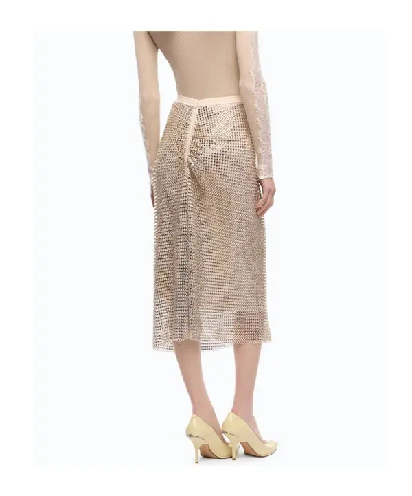 Pinko Crystal-embellished Ruched Skirt