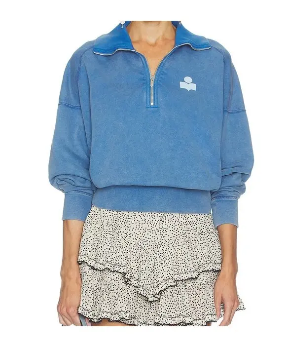 Isabel Marant Étoile Ross Half-zip Sweatshirt - Light Blue