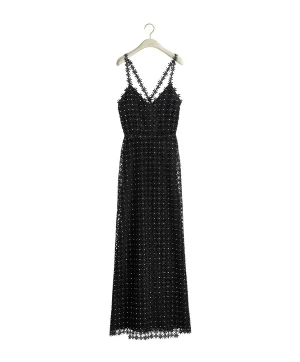 Dior Dioriviera Embroidered Crystal Embellished Lace Maxi Dress