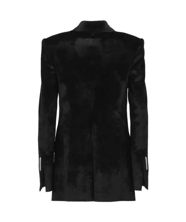 DONDUP Velvet-effect Single-breasted Blazer