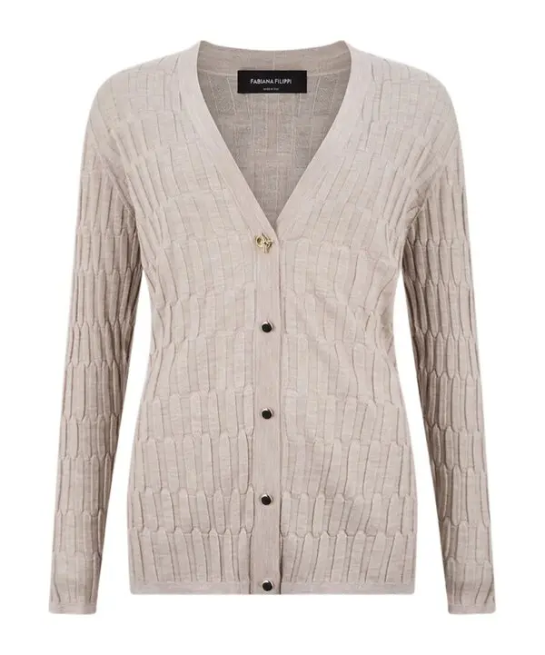 Fabiana Filippi Long-sleeved Knitted Cardigan - Casha