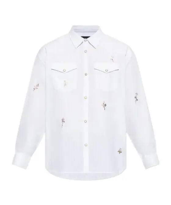 ALLSAINTS Floral Embroidered Shirt