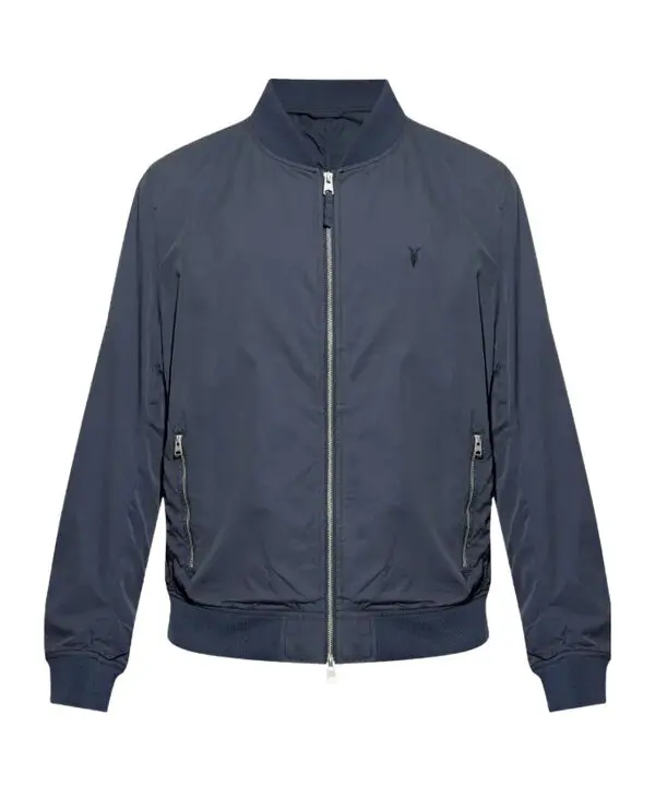ALLSAINTS Logo-embroidered Bomber Jacket - Blue