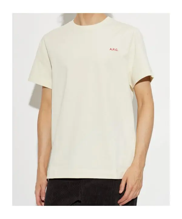 A.p.c. Oliver Logo T-shirt - Cream