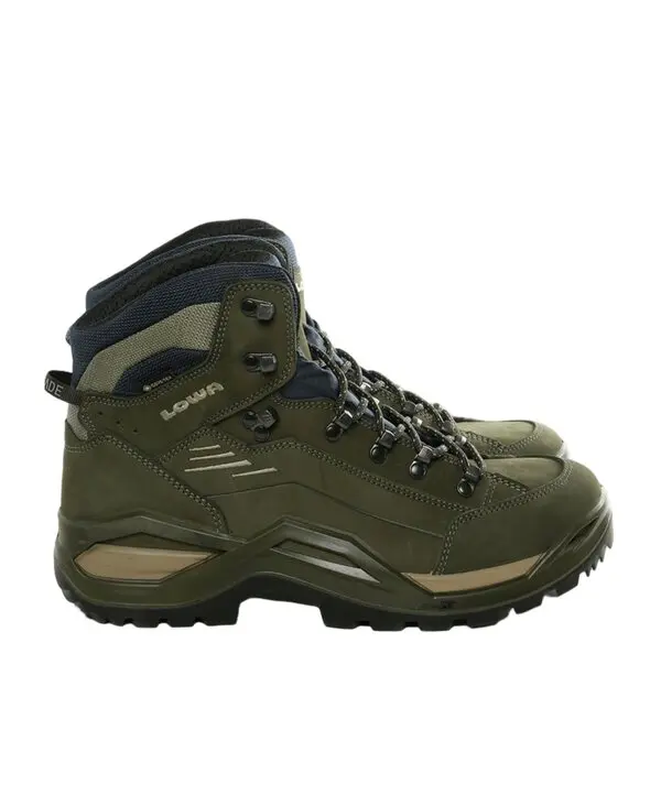 Lowa Logo Hiking Boots - Olive Navy