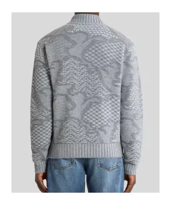 Etro Knit Wool-blend Bomber Jacket With Motif