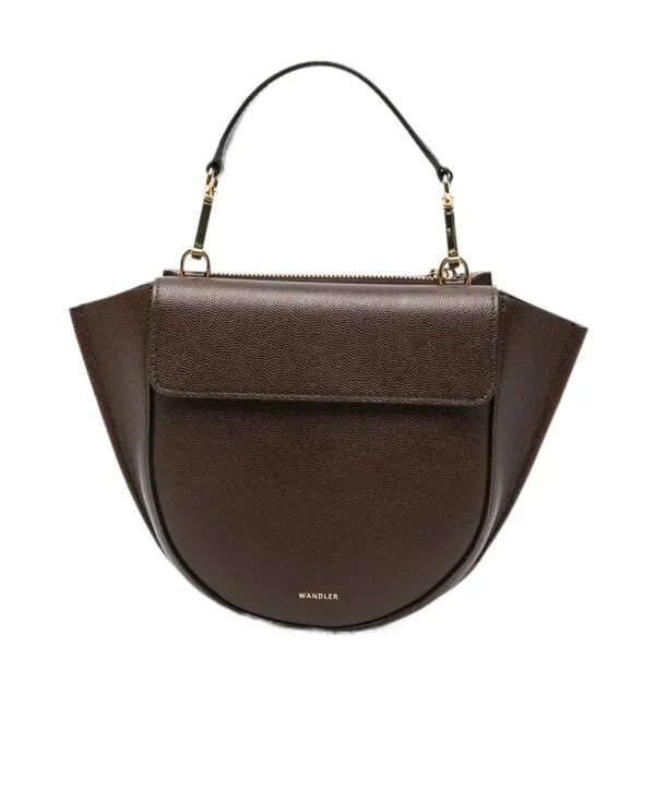 WANDLER Mini Hortensia Leather Tote Bag - Black