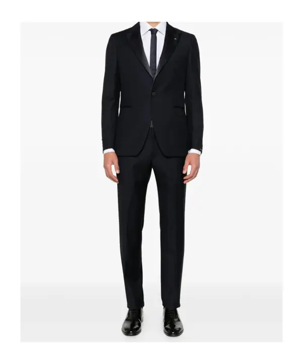 Tagliatore Satin-lapel Virgin-wool Suit