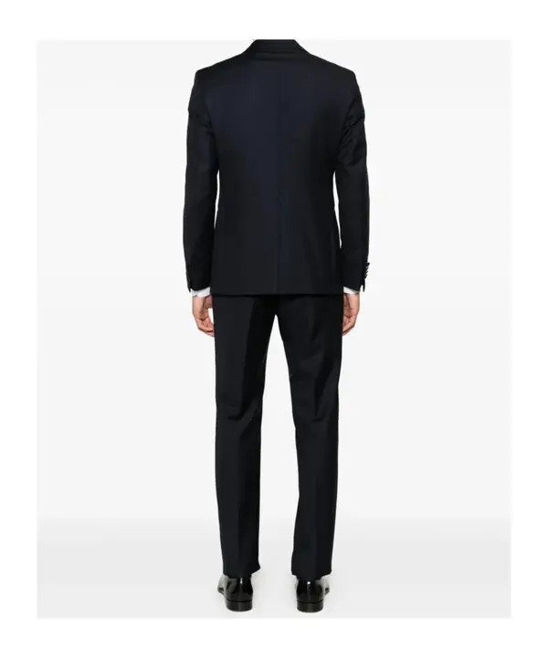 Tagliatore Satin-lapel Virgin-wool Suit