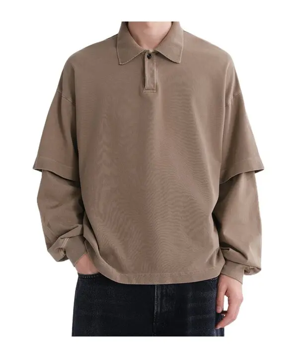 AGOLDE Curren Double Sleeve Polo