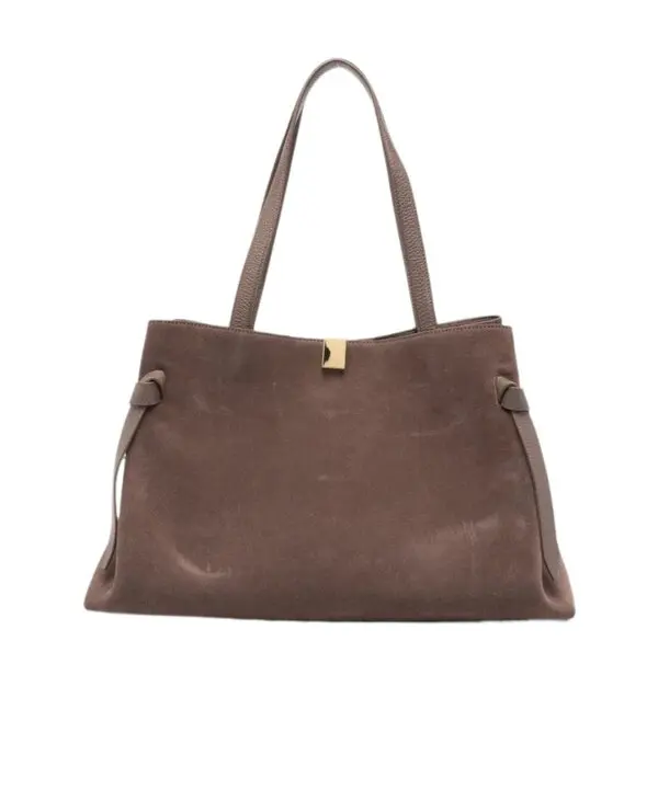 Yuzefi Gyoza Suede Knotted-strap Tote Bag