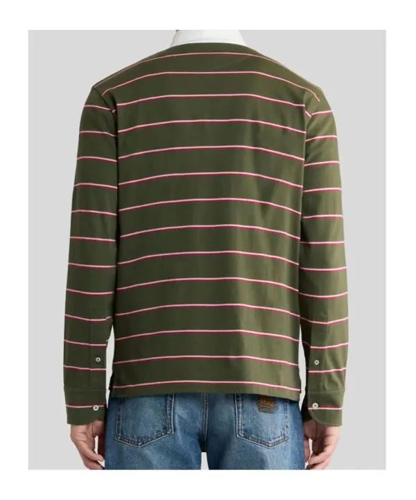 Etro Long-sleeved Cotton Polo Shirt With Shirt Collar And Striped Motif