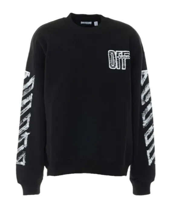 Off-White Arrow Cotton Sweater - Black