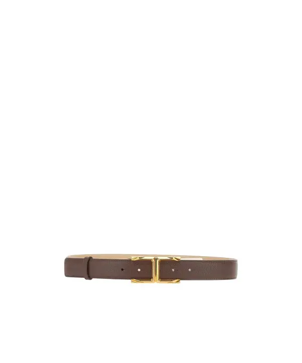 Elisabetta Franchi Logo Buckle Belt - Brown