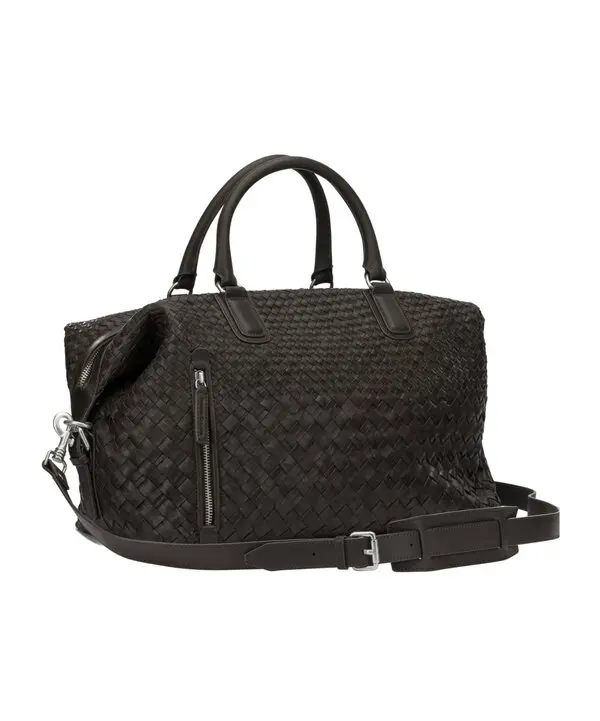 Officine Creative Armor 019 Woven Leather Travel Bag