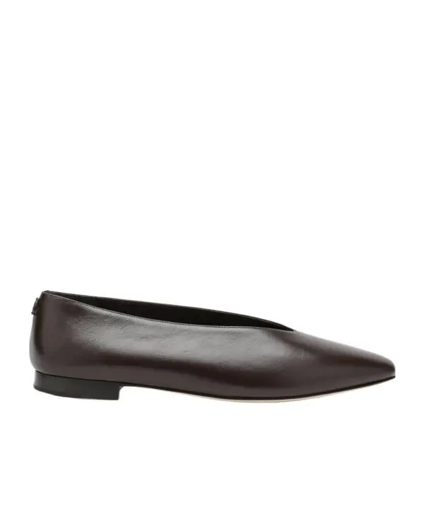 JIMMY CHOO Leather Margot Ballet Flats