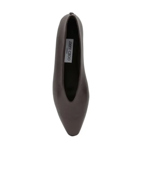 JIMMY CHOO Leather Margot Ballet Flats