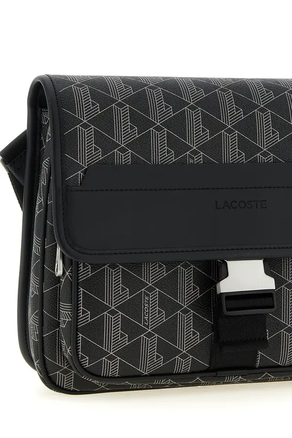 Lacoste Monogram Flap Messenger Bag