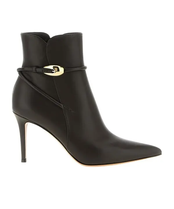 GIANVITO ROSSI Jungle Mamba Stiletto Ankle Boots - Brown