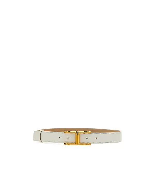 Elisabetta Franchi Logo Belt - Ivory
