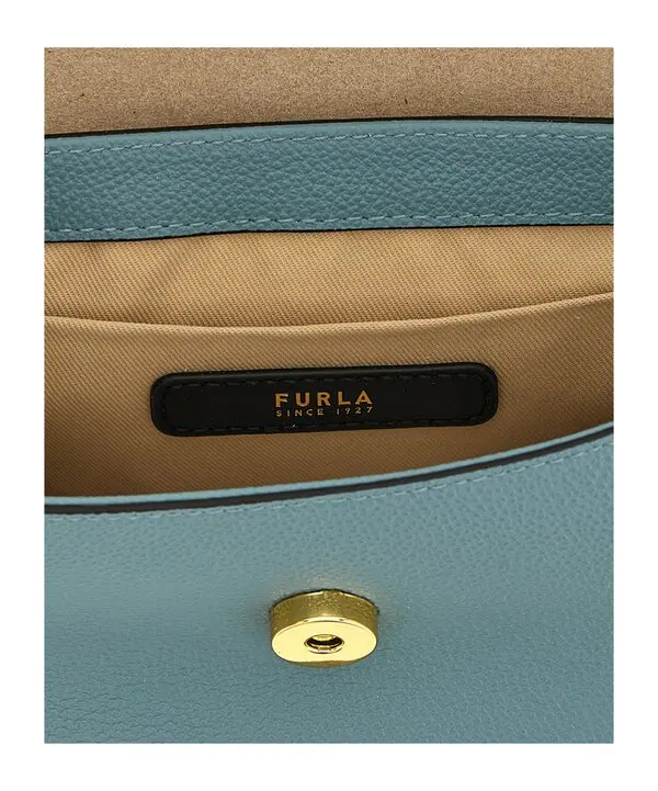 Furla Mini Shoulder Bag With Gold Sphere Clasp