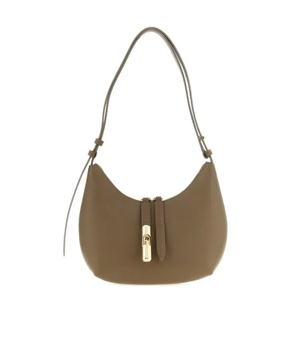 Furla Goccia Crescent Shoulder Bag - Beige