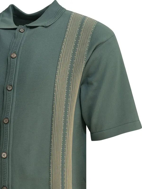 Kapital Vertical-stripe Short-sleeve Shirt