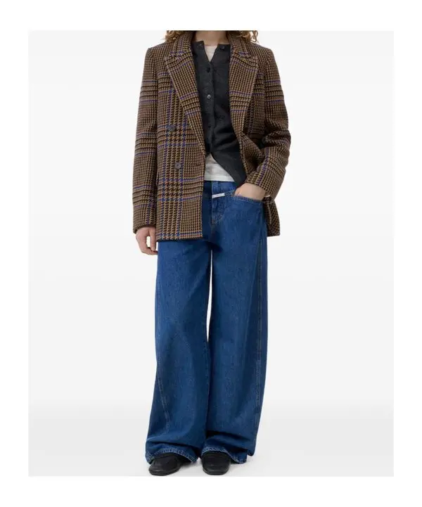 Closed Check-pattern Double-breasted Blazer