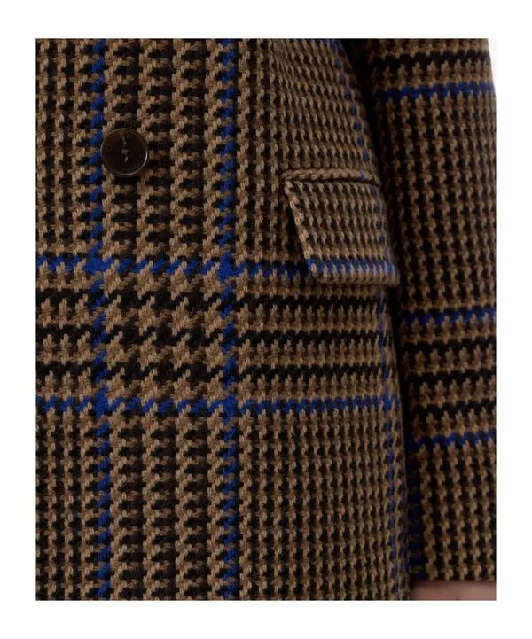 Closed Check-pattern Double-breasted Blazer