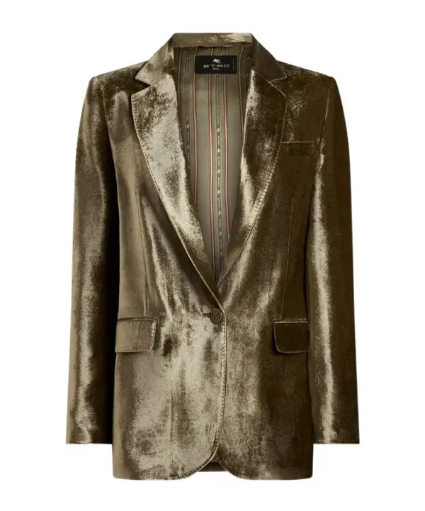 Etro Single-breasted Velvet Blazer