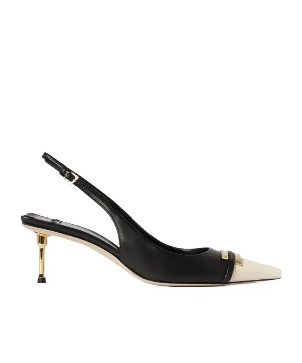 Elisabetta Franchi Logo-detailed High-heeled Sandals - Black/butter