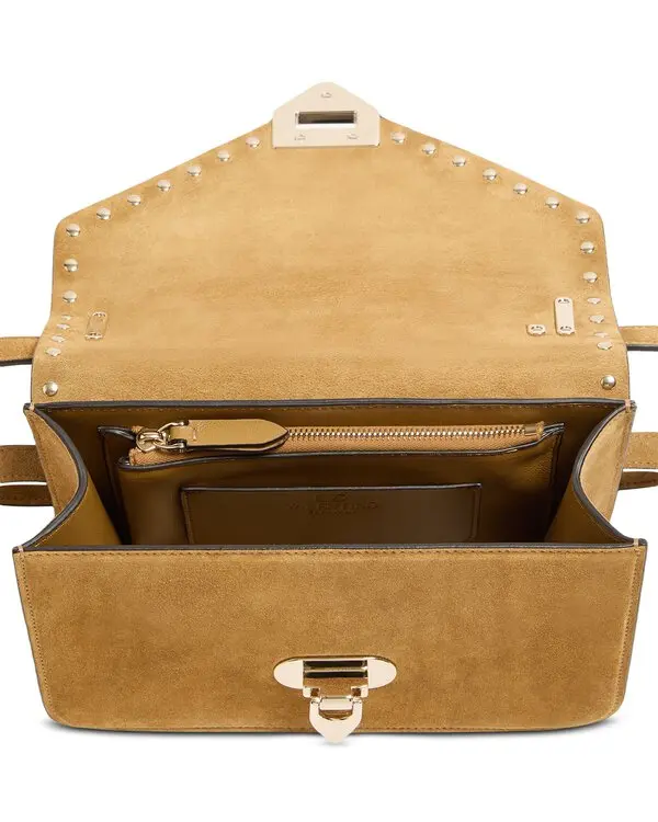 Valentino Garavani Small Studded Suede Shoulder Bag