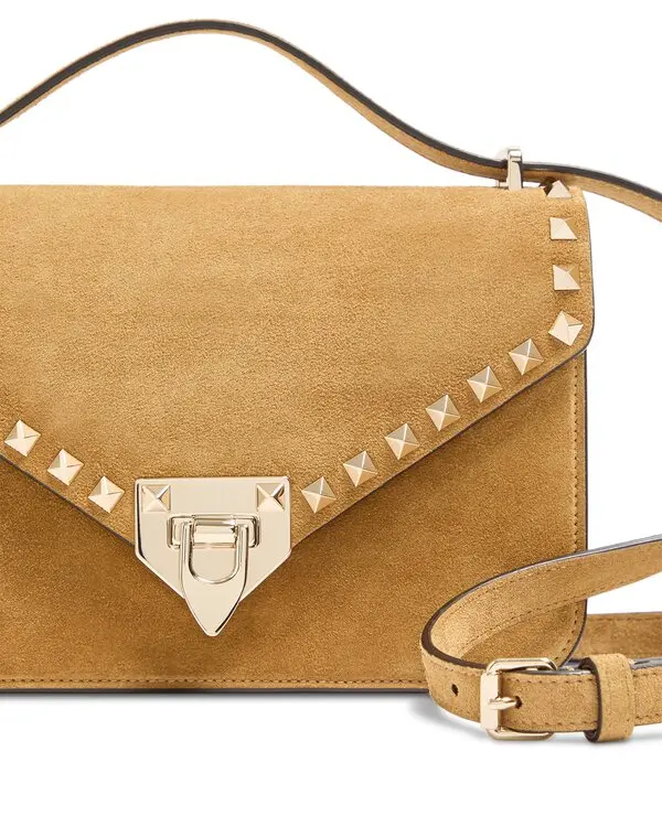 Valentino Garavani Small Studded Suede Shoulder Bag