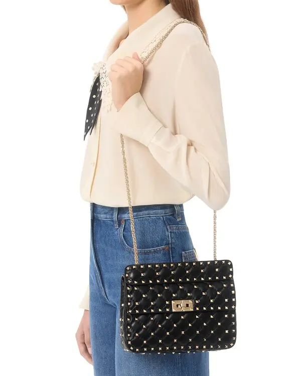 Valentino Garavani Medium Studded Leather Shoulder Bag