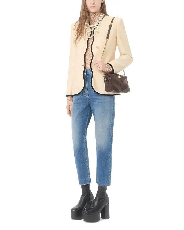 Valentino Garavani Small Quilted Suede & Leather Shoulder Bag