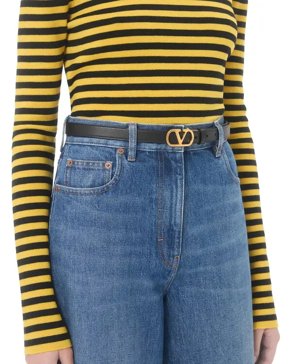 Valentino Garavani Reversible Leather Belt