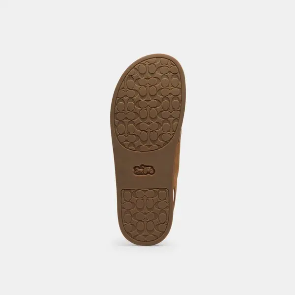 COACH Sculpted C Criss Cross Sandal - Coconut