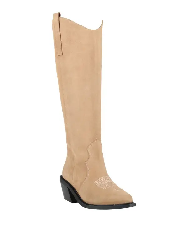 ALOHAS Suede Cowboy Boots With Cuban Heel