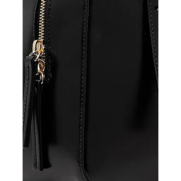 A.p.c. Leather Shoulder Bag With Top Handle And Adjustable Strap - Black
