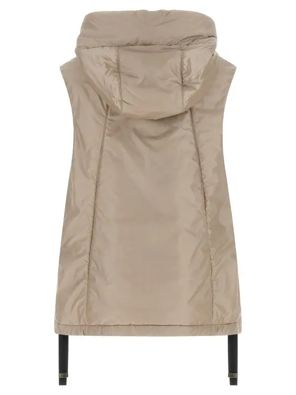 Max Mara Greengo' Sleeveless Hooded Vest - Cream