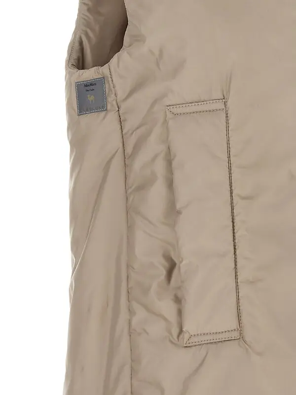 Max Mara Greengo' Sleeveless Hooded Vest - Cream