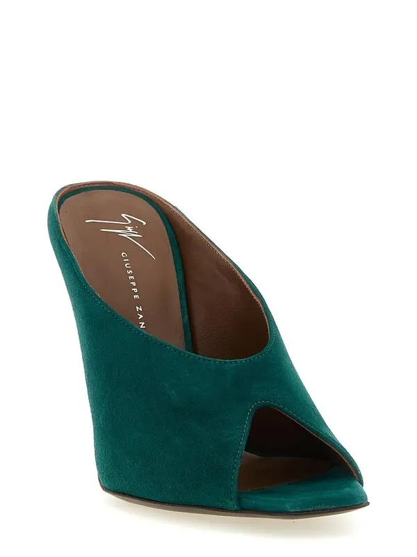 GIUSEPPE ZANOTTI Suede Stiletto Heeled Slip-on Sandals