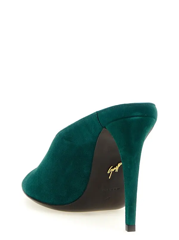 GIUSEPPE ZANOTTI Suede Stiletto Heeled Slip-on Sandals