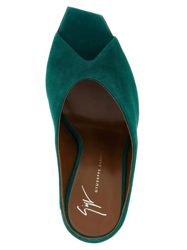 GIUSEPPE ZANOTTI Suede Stiletto Heeled Slip-on Sandals