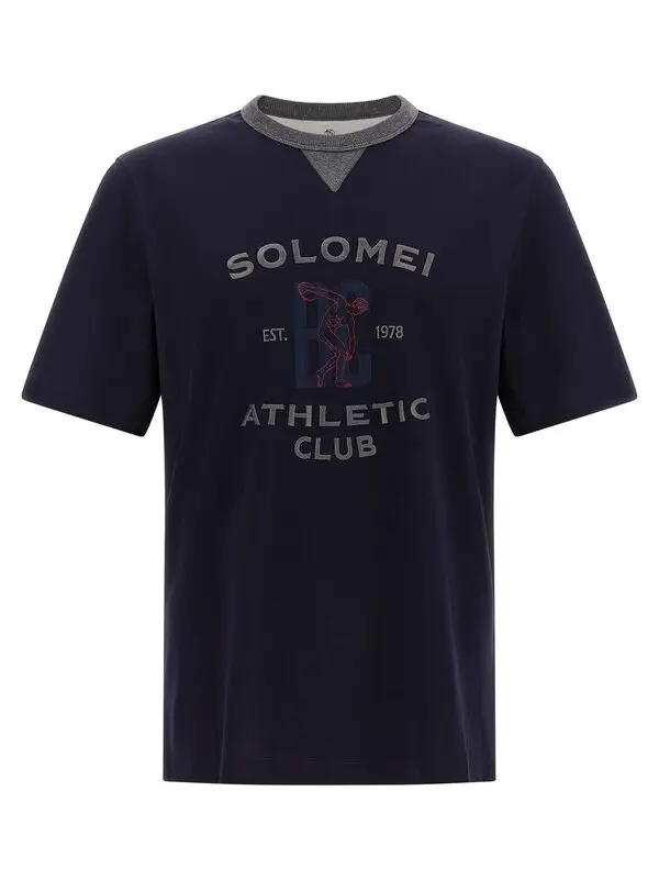 Brunello Cucinelli Solomei Athletic Club' T-shirt - Blue