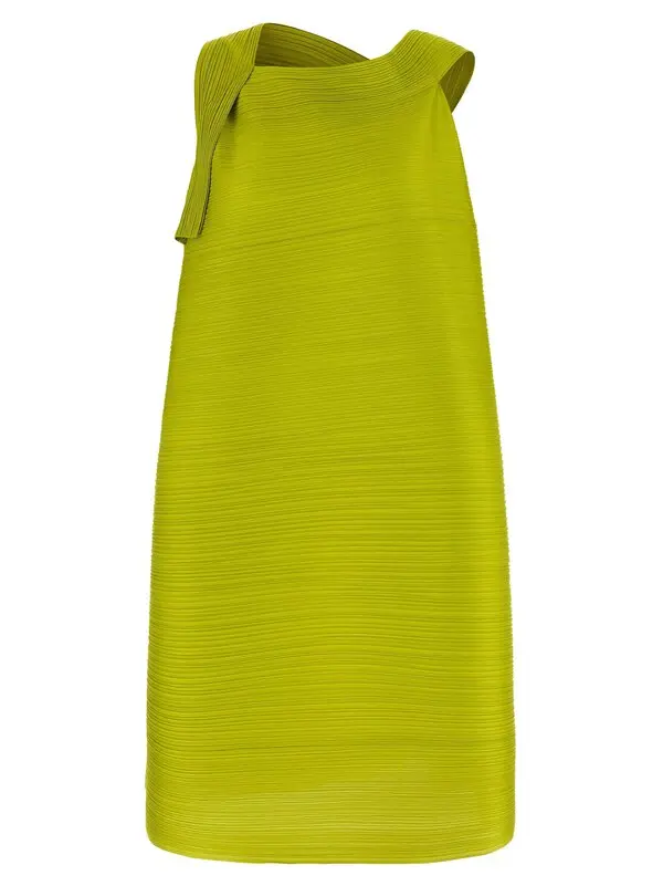 Issey Miyake Bouncy Basket Midi Dress - Green