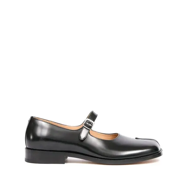 MAISON MARGIELA Calf Leather Tabi Mary Jane Loafers - Black