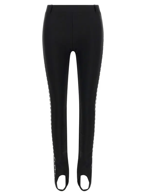 Moschino Leggings With Side Logo Band - Multicolor