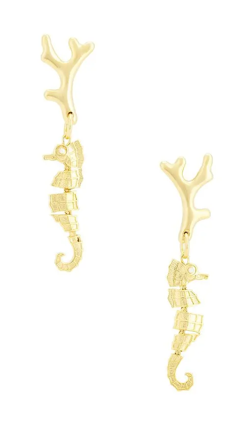 Brinker & Eliza Tidal Earrings In Metallic - Gold